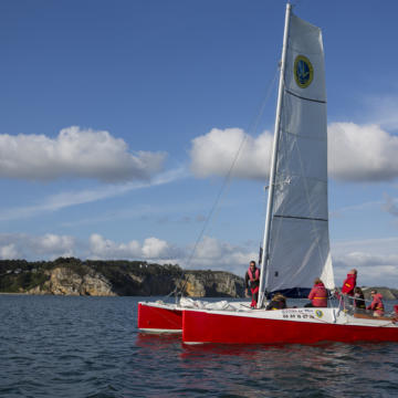 Take a catamaran to one of the most beautiful beaches in Europe ...